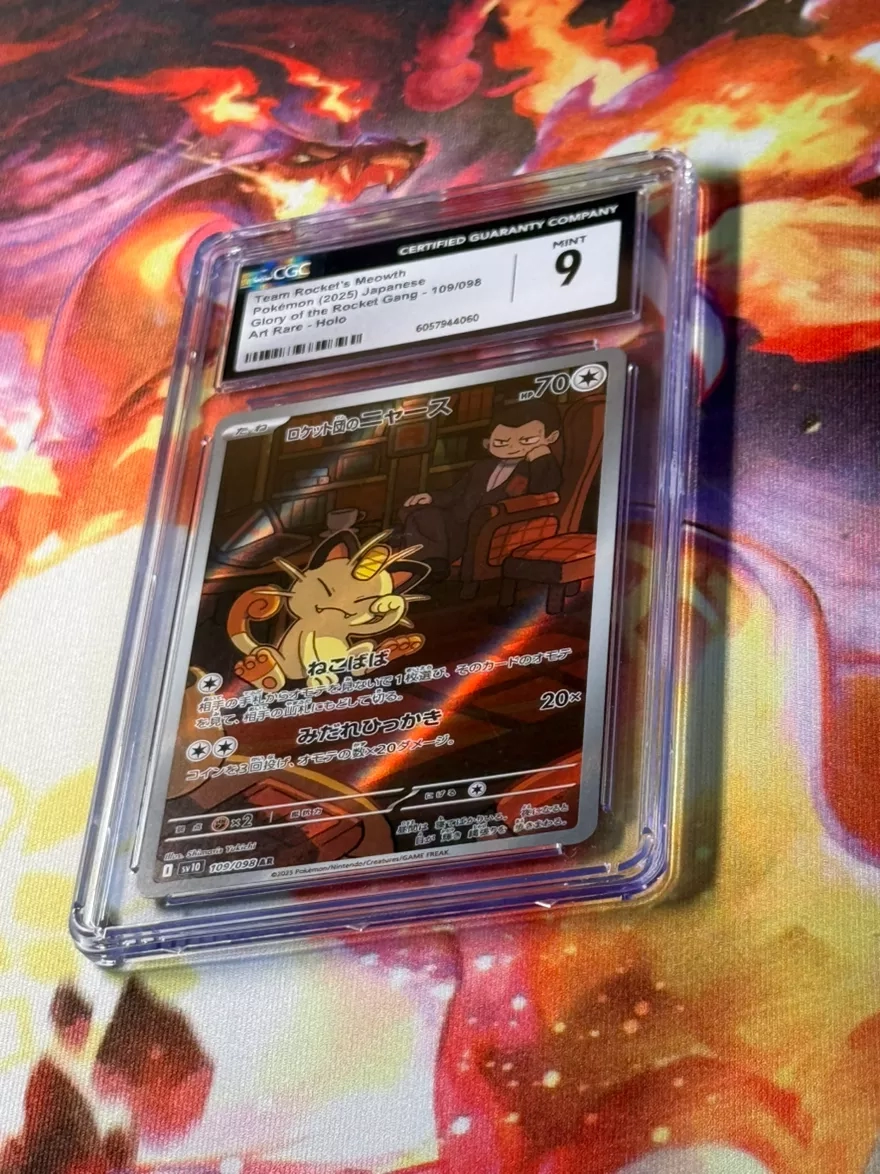 Team Rocket's Meowth Pokemon Card CGC 9.5 AR JP - ezze