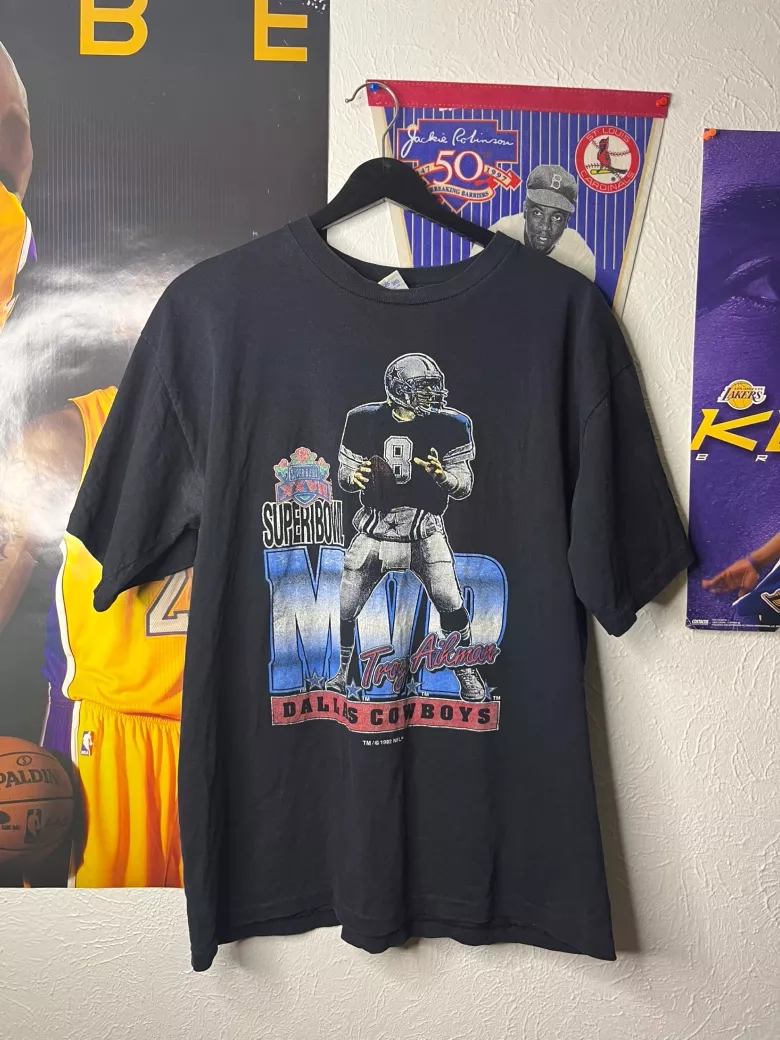 Vintage Dallas Cowboys Troy Aikman Super Bowl T-Shirt - ezze